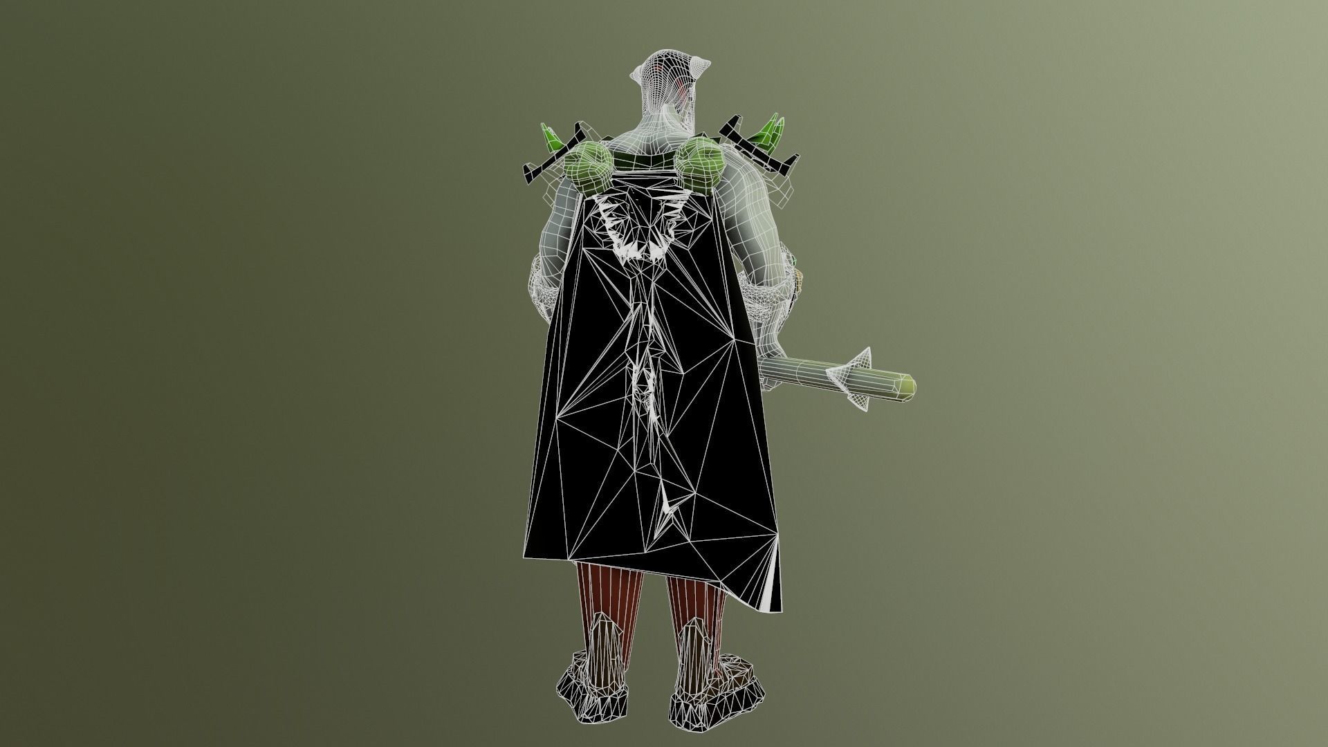 Voevoda character wearing helmet and holding sword 3D model | CGTrader