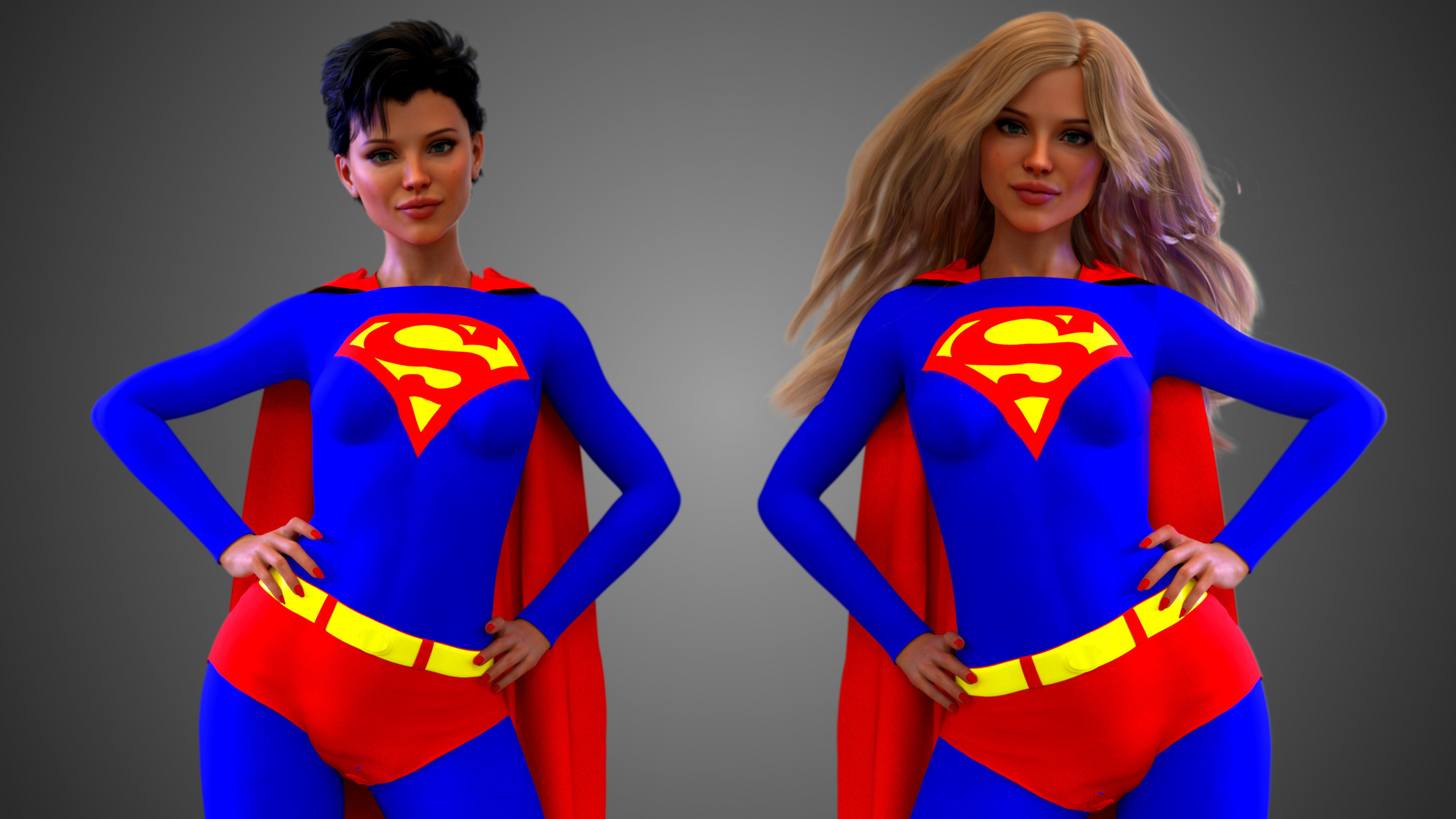 Superwoman - Female Superman - Supergirl 3D model animated rigged ...