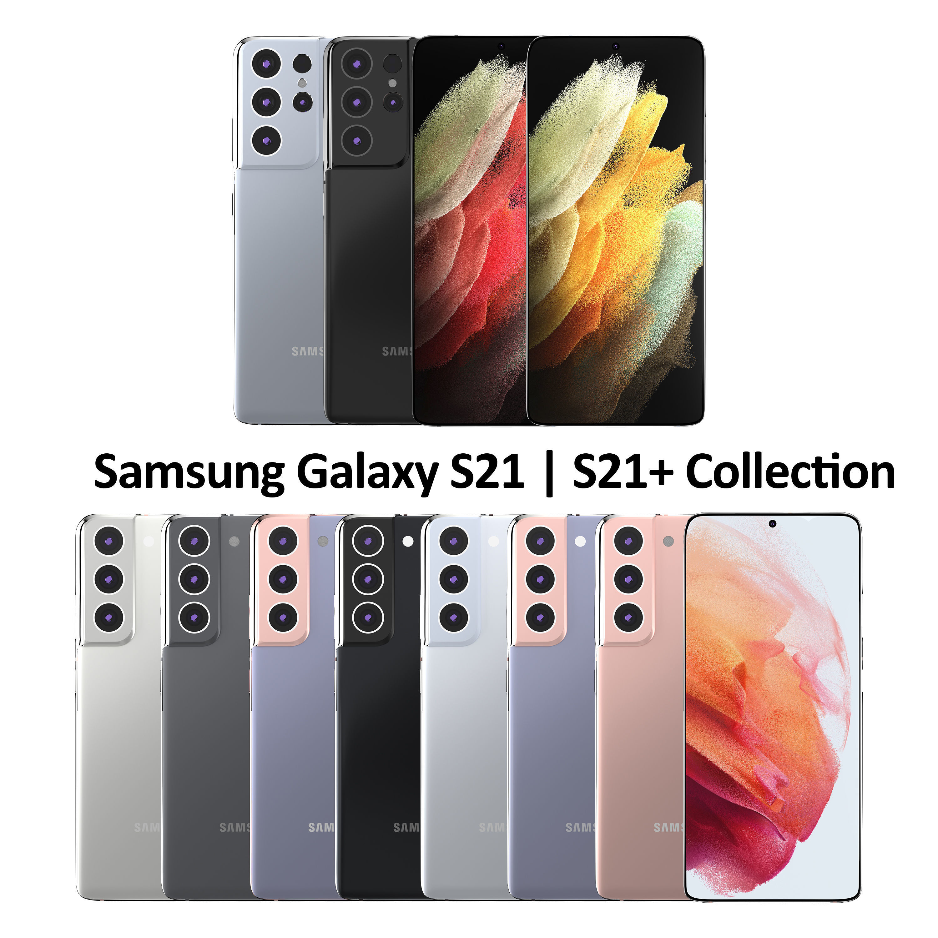 Samsung 2020 S21 Series Collection VR / AR / low-poly | CGTrader