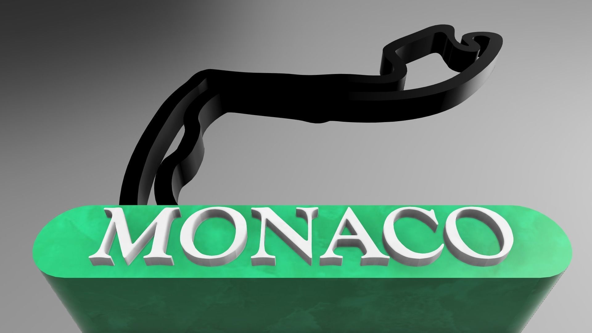 F1 Monaco Race Track STL OBJ FBX Files 3D Print Fusion 360 3D model 3D ...