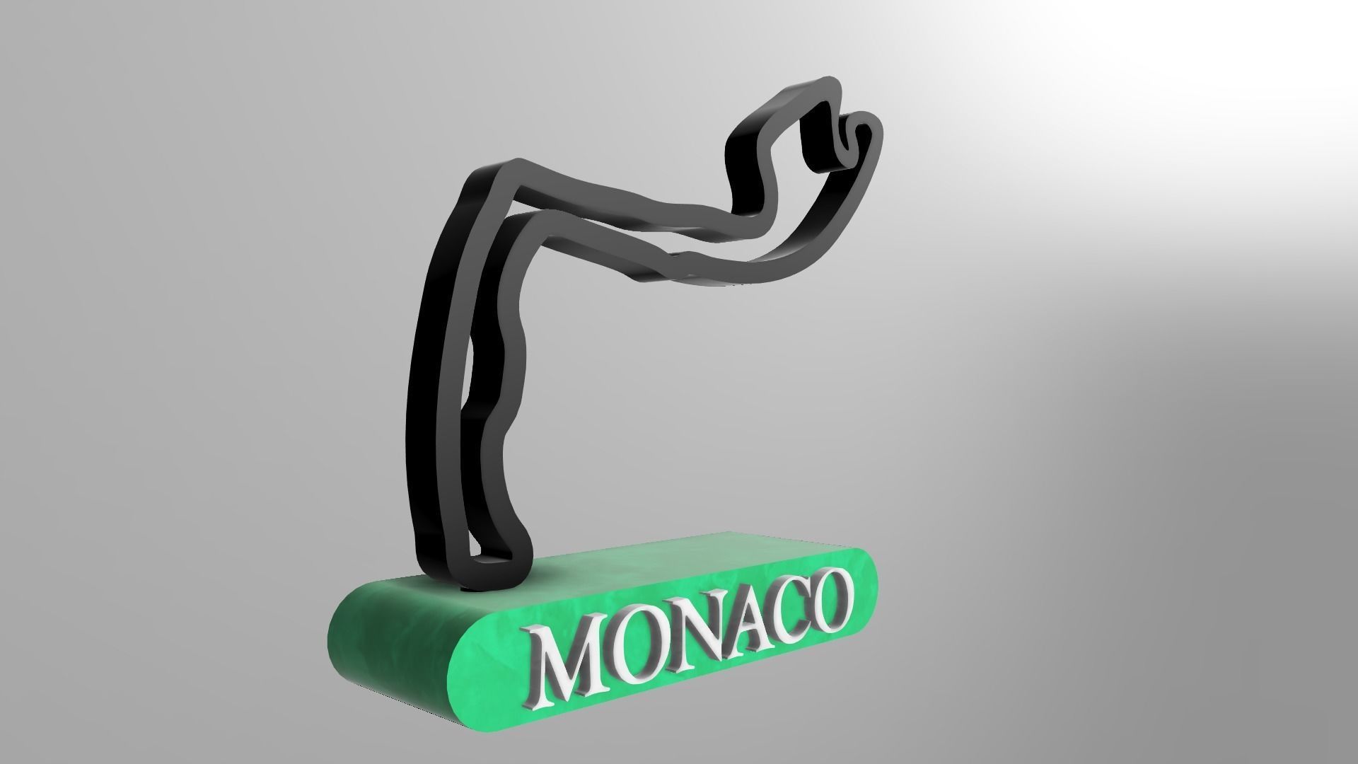 F1 Monaco Race Track STL OBJ FBX Files 3D Print Fusion 360 3D model 3D ...