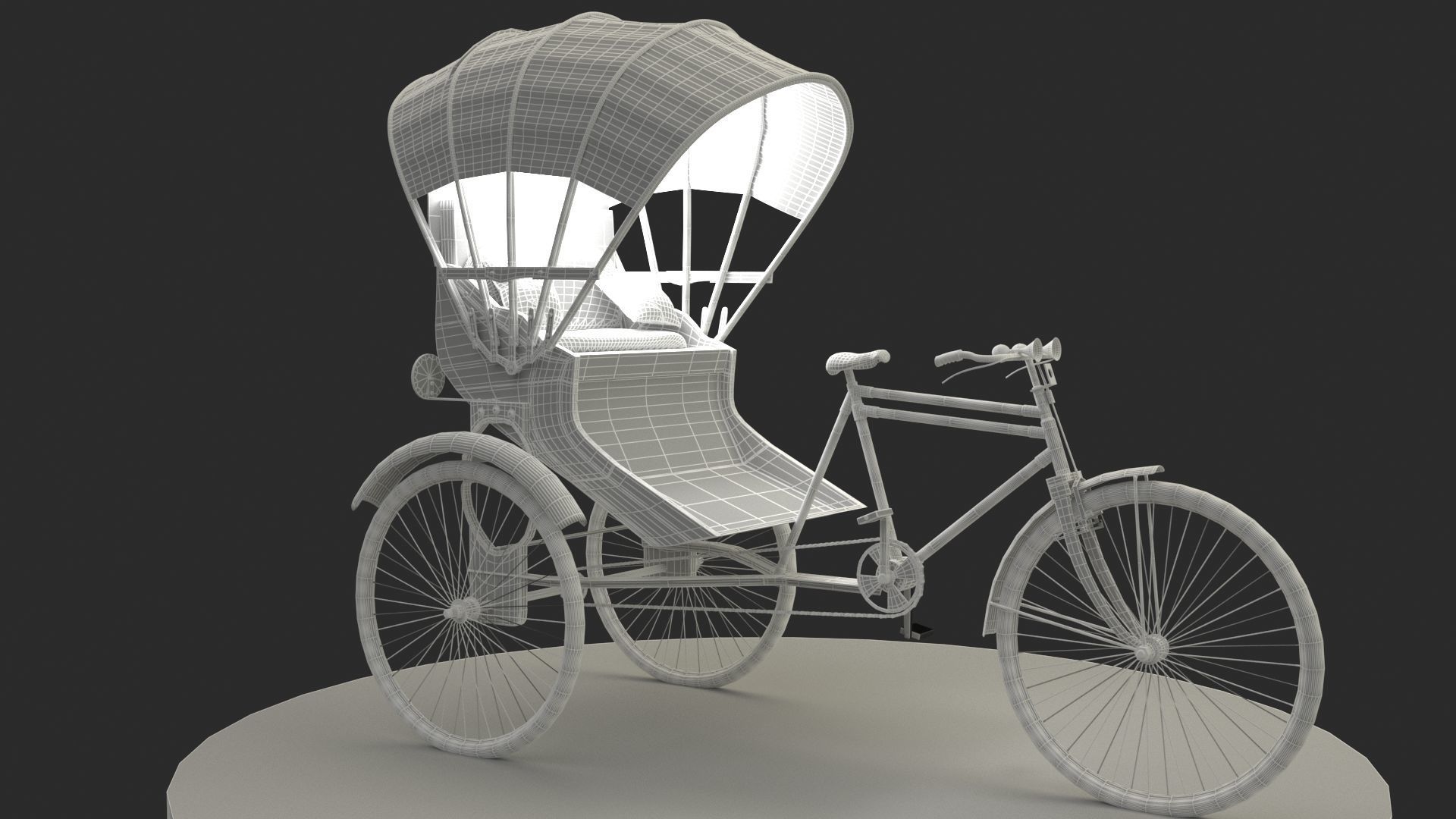 Chinese rickshaw 3D model | CGTrader