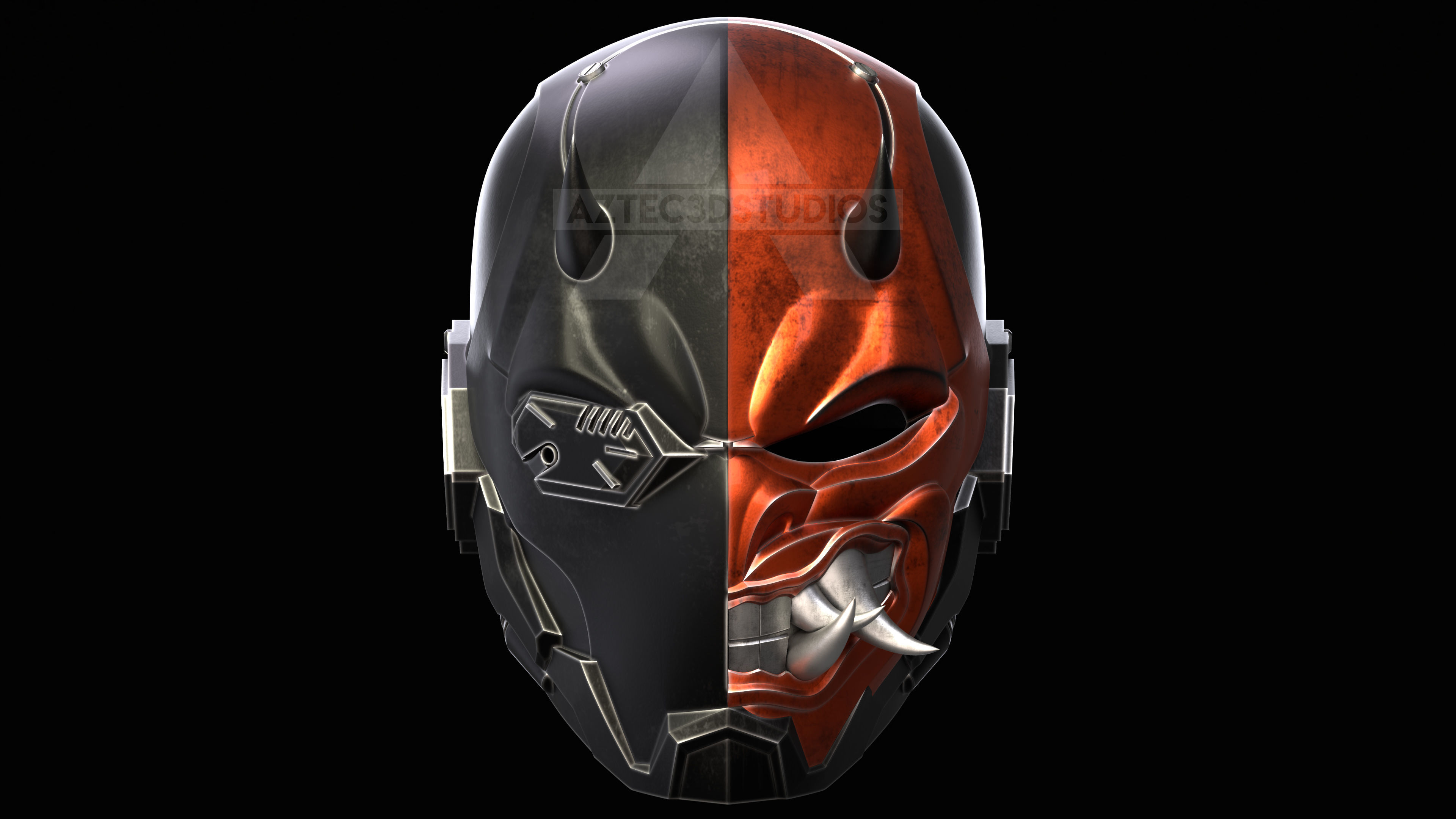 3d File- Deathstroke Oni Helmet 3D model | CGTrader