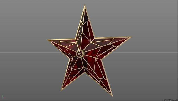 russian moscow kremlin star free 3D model | CGTrader