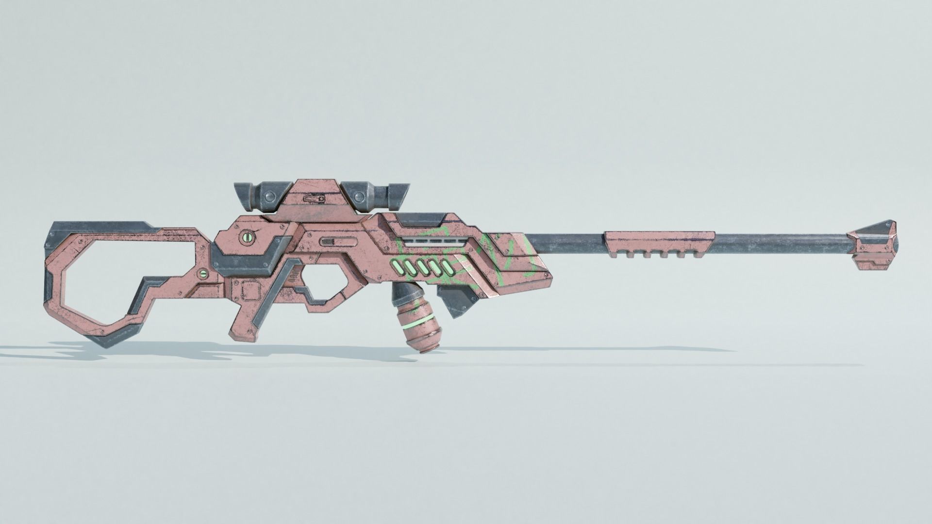 Cyberpunk Rifle free VR / AR / low-poly 3D model | CGTrader