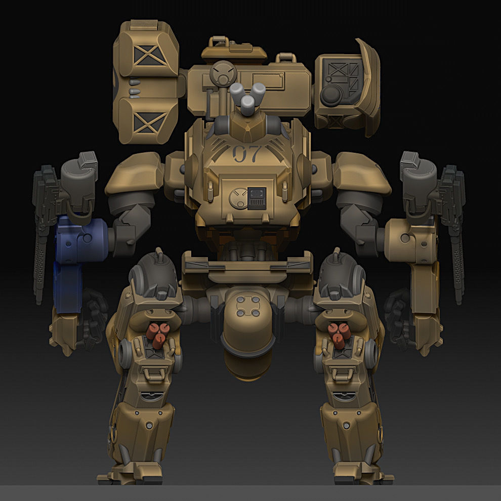 Puma Heavy Mech Pose and glue figure 3D model 3D printable | CGTrader