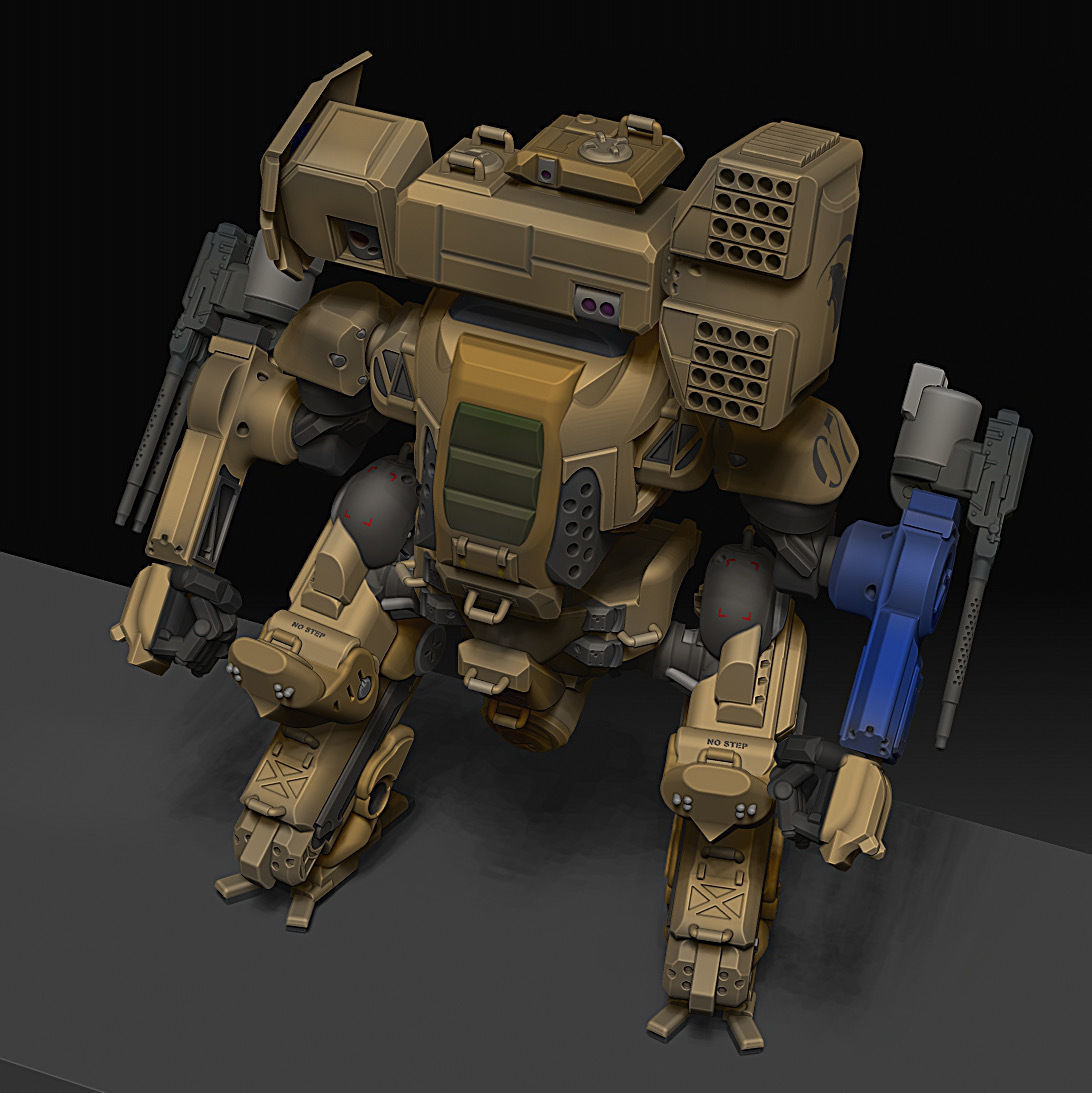 Puma Heavy Mech Pose and glue figure 3D model 3D printable | CGTrader