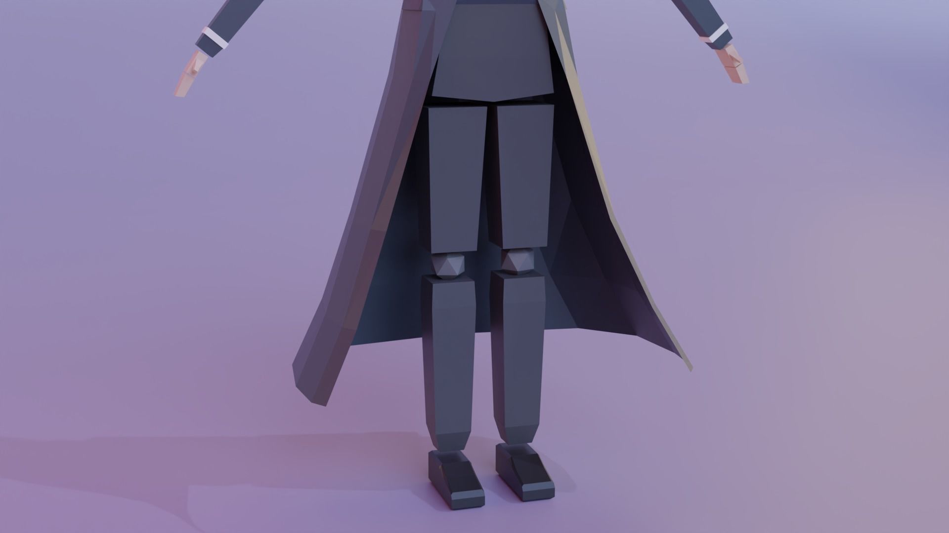 Low Poly Detective man in trench coat free VR / AR / low-poly 3D model ...