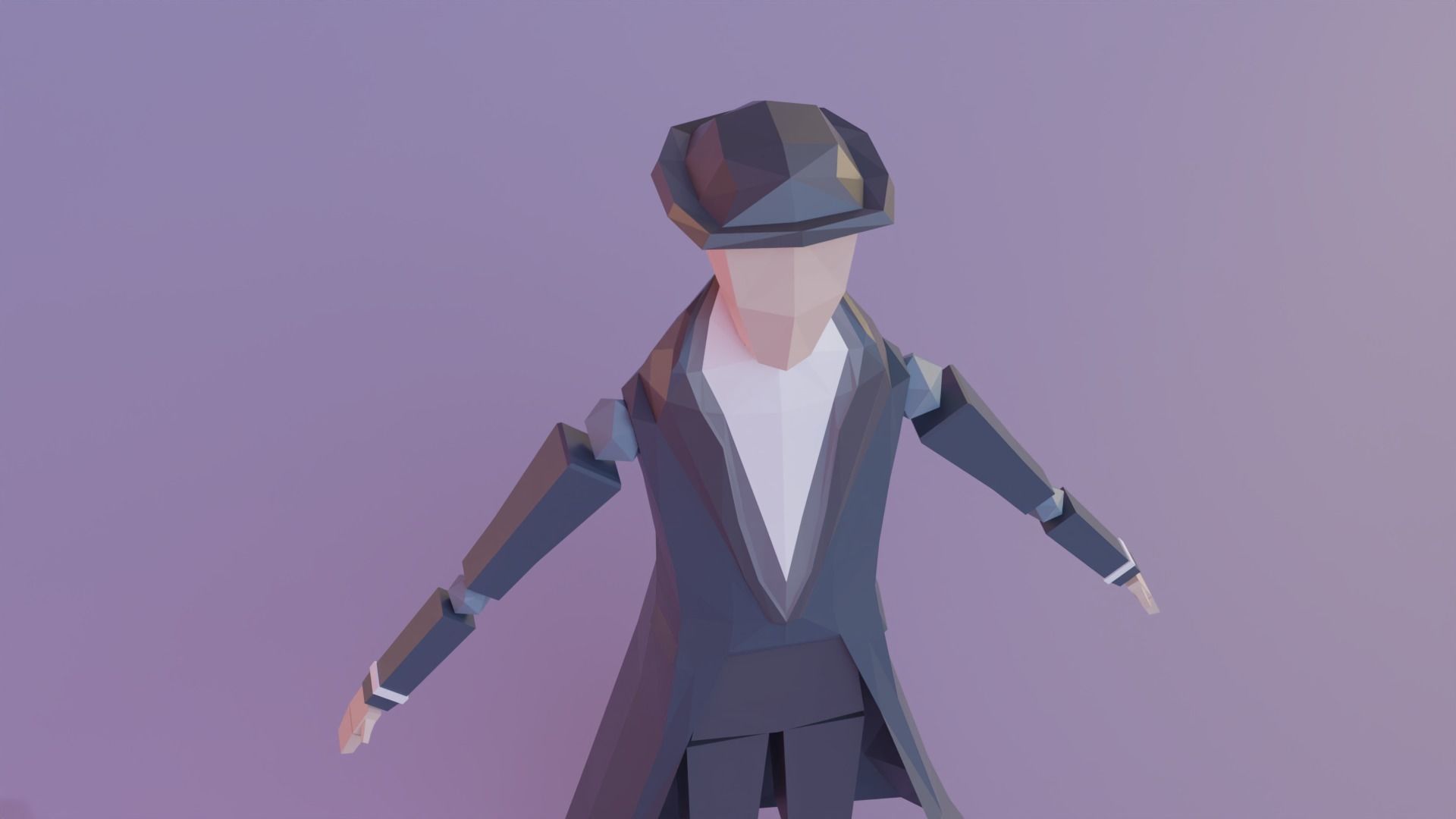 Low Poly Detective free VR / AR / low-poly 3D model animated | CGTrader