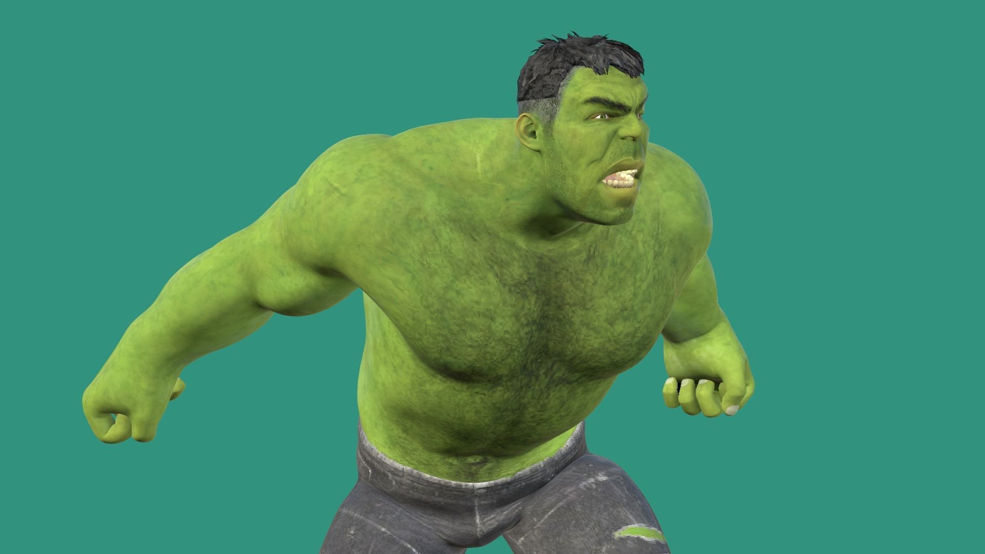 FREE HULK RIG 3D free VR / AR / low-poly 3D model animated rigged ...
