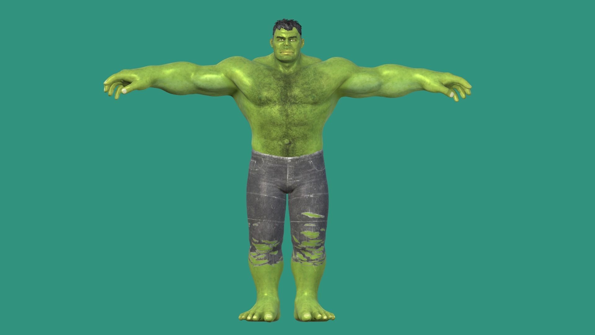 FREE HULK RIG 3D free VR / AR / low-poly 3D model animated rigged ...