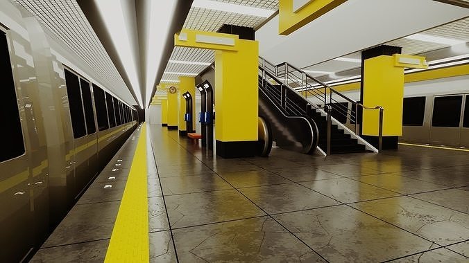 3D model subway in 3d model VR / AR / low-poly | CGTrader