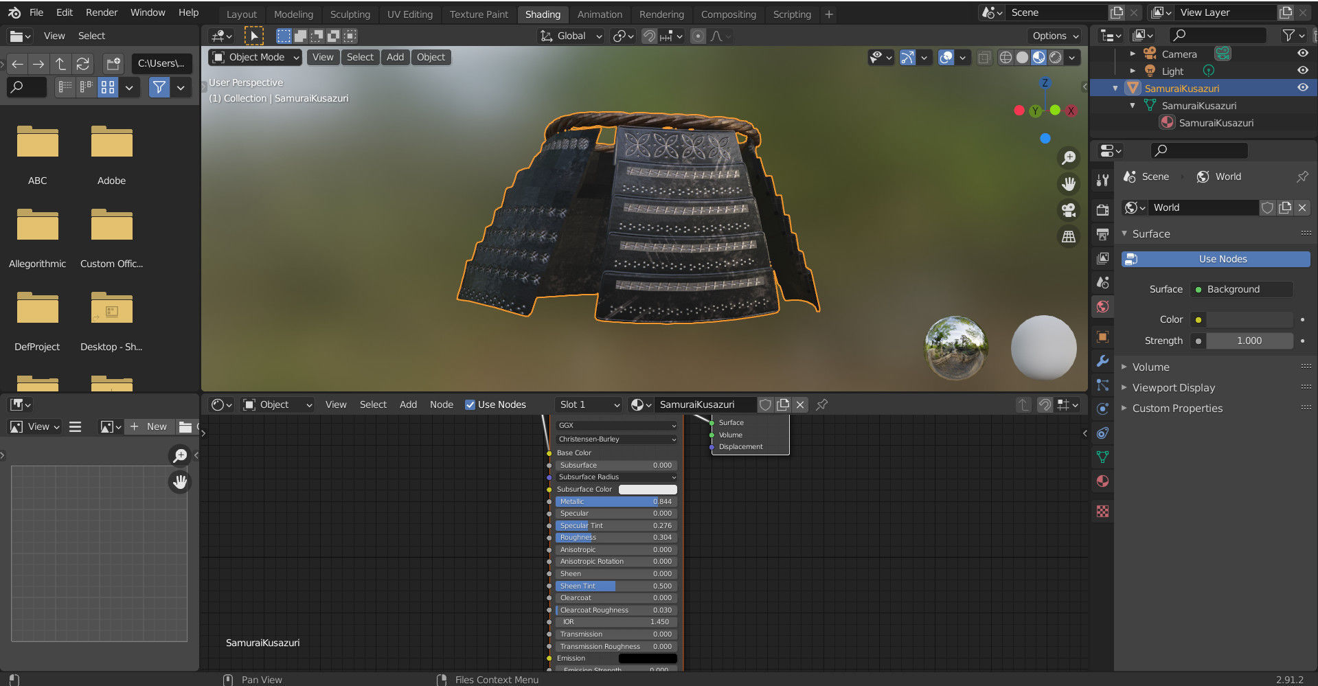 3D model Japan Samurai kusazuri VR / AR / low-poly | CGTrader