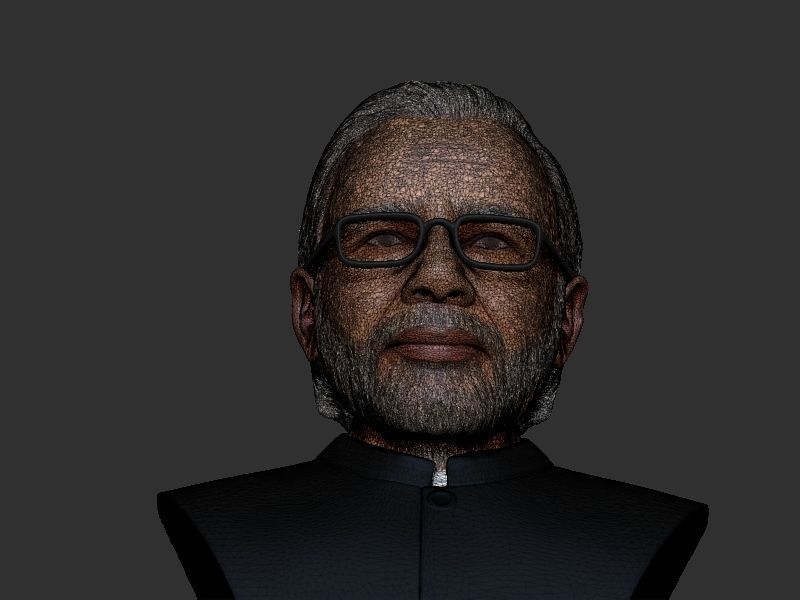Narendra Modi Bust design with textured 3D model 3D printable | CGTrader