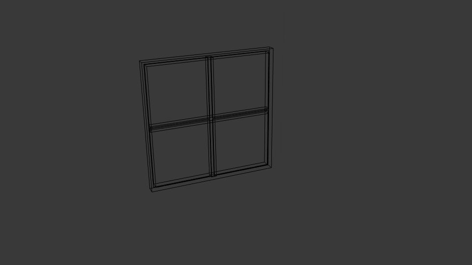 3D model Wooden Square Window VR / AR / low-poly | CGTrader