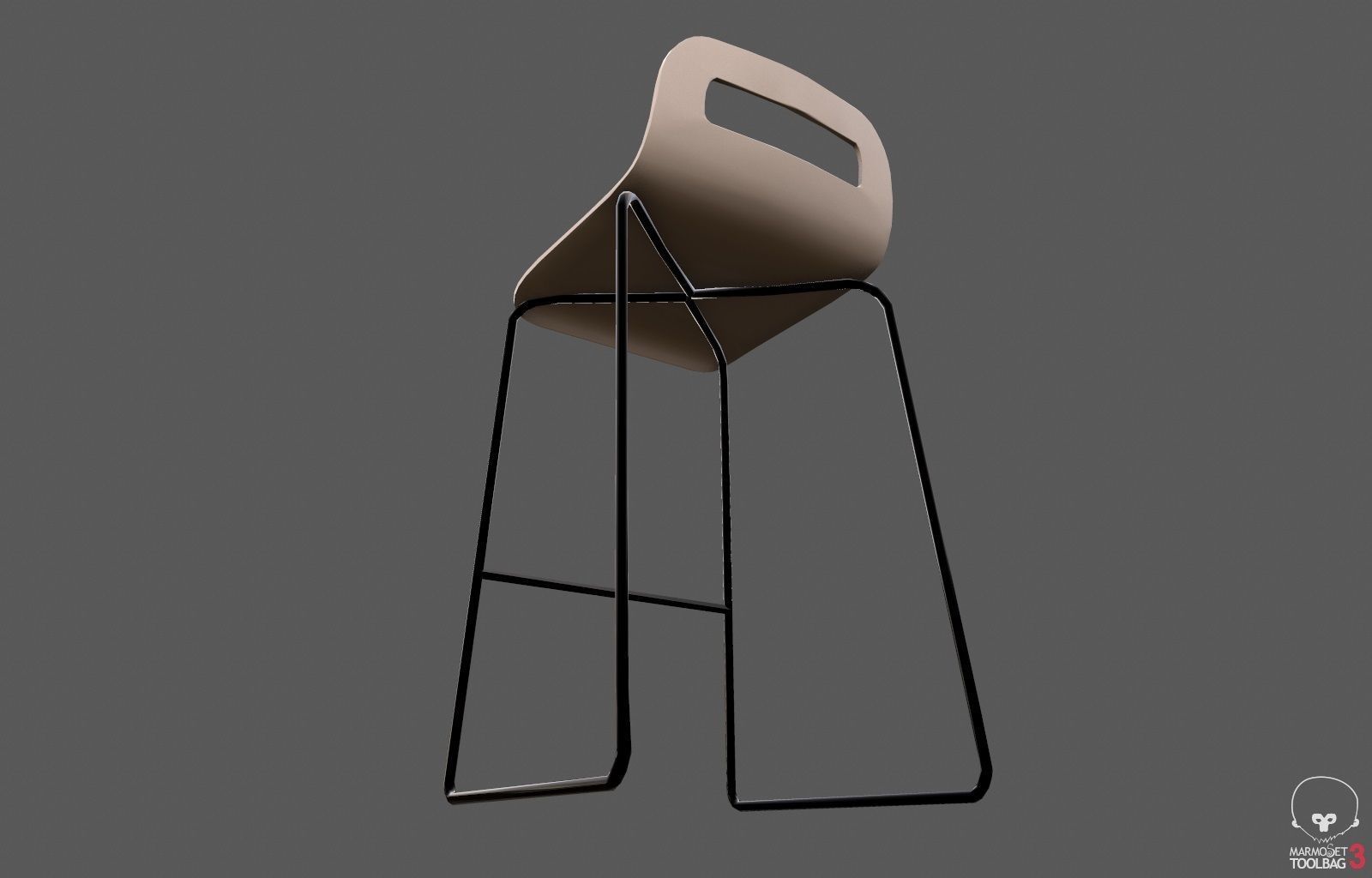 3D model Lowpoly Stool model bar VR / AR / low-poly | CGTrader