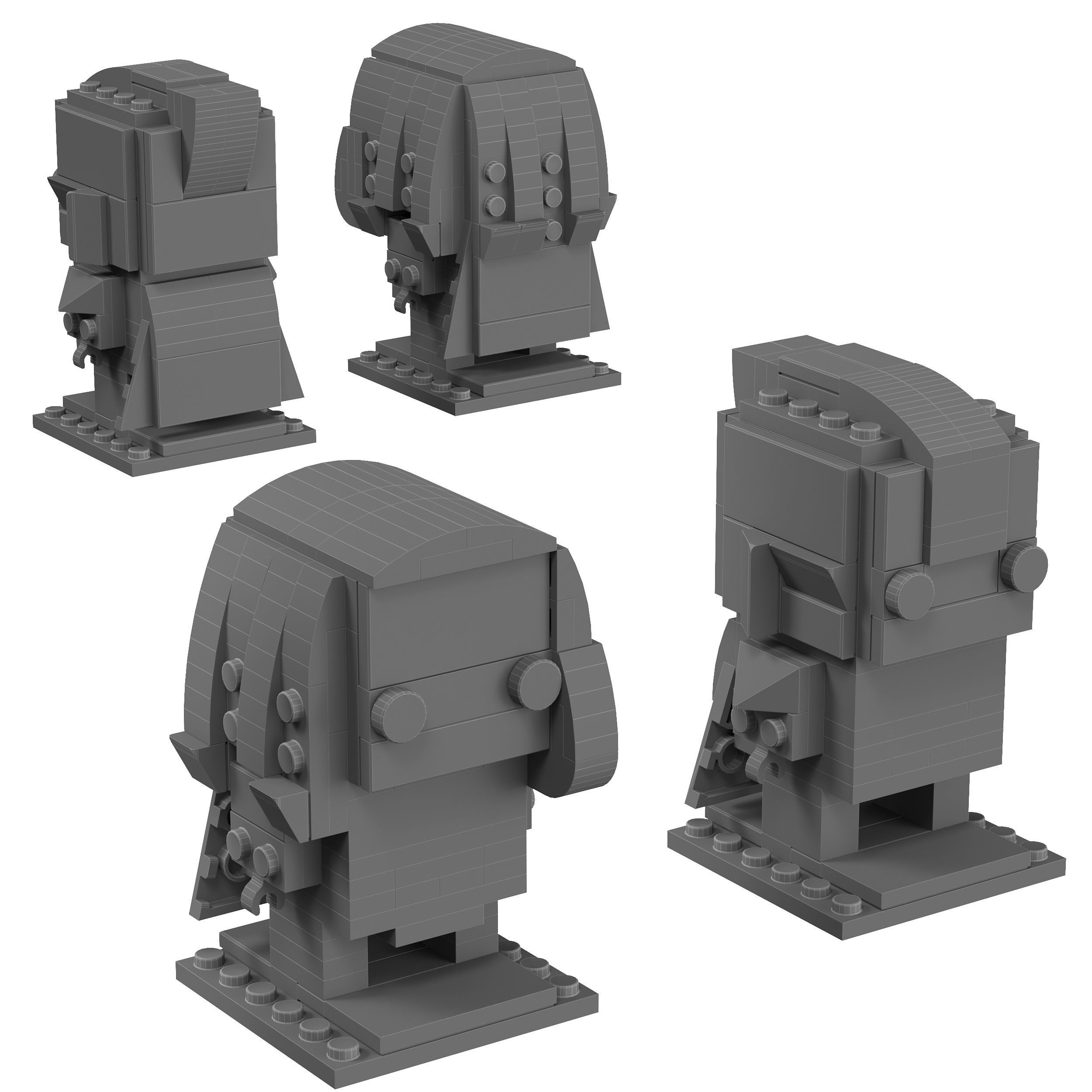 Lego BrickHeadz - 41496 Supergirl and Martian Manhunter 3D model | CGTrader