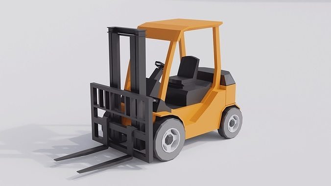 3D model Low Poly Forklift truck VR / AR / low-poly | CGTrader