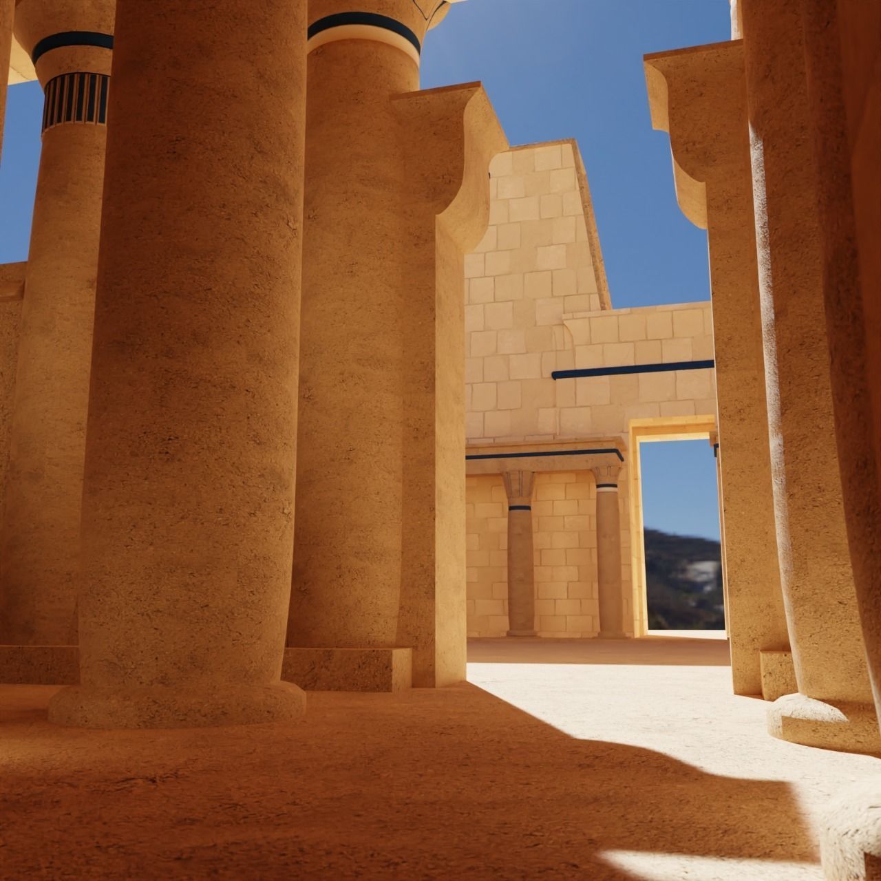 Egyptian temple 3D model | CGTrader