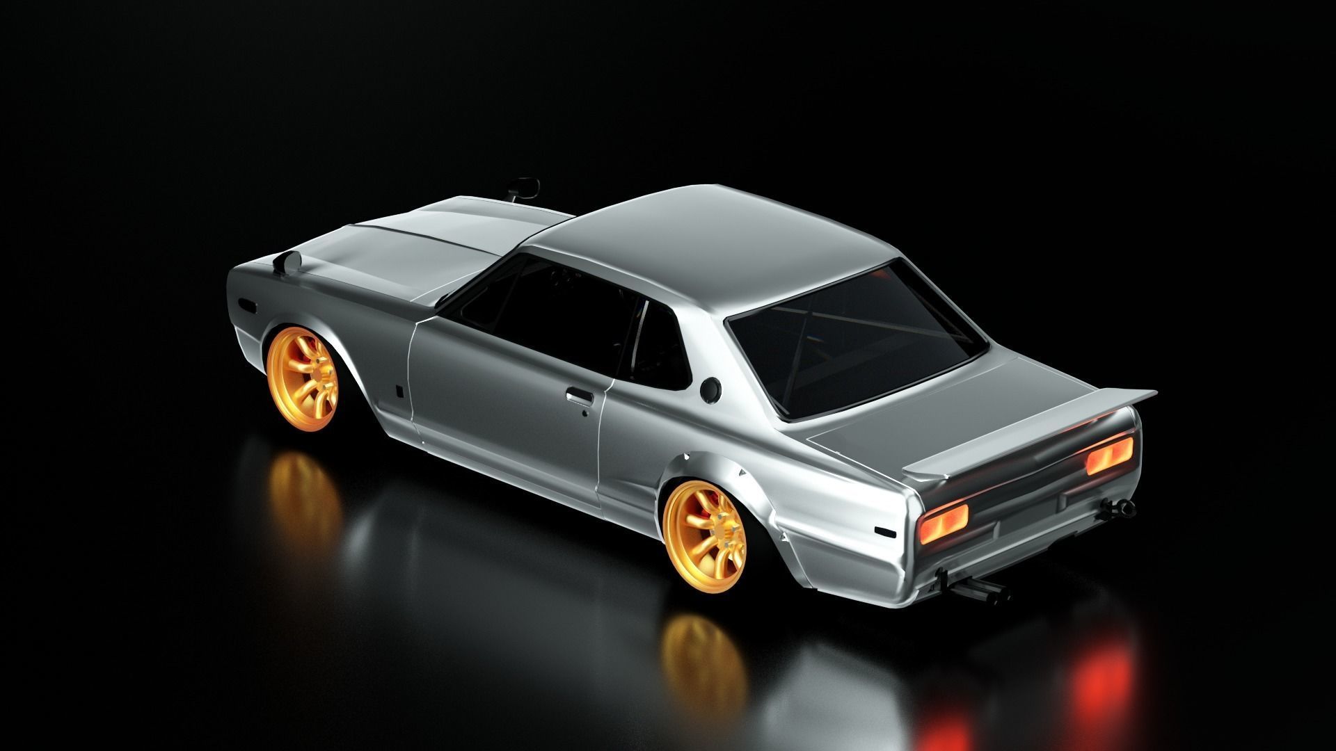 Nissan Skyline GTR 1970 - Silver 3D model free 3D model | CGTrader