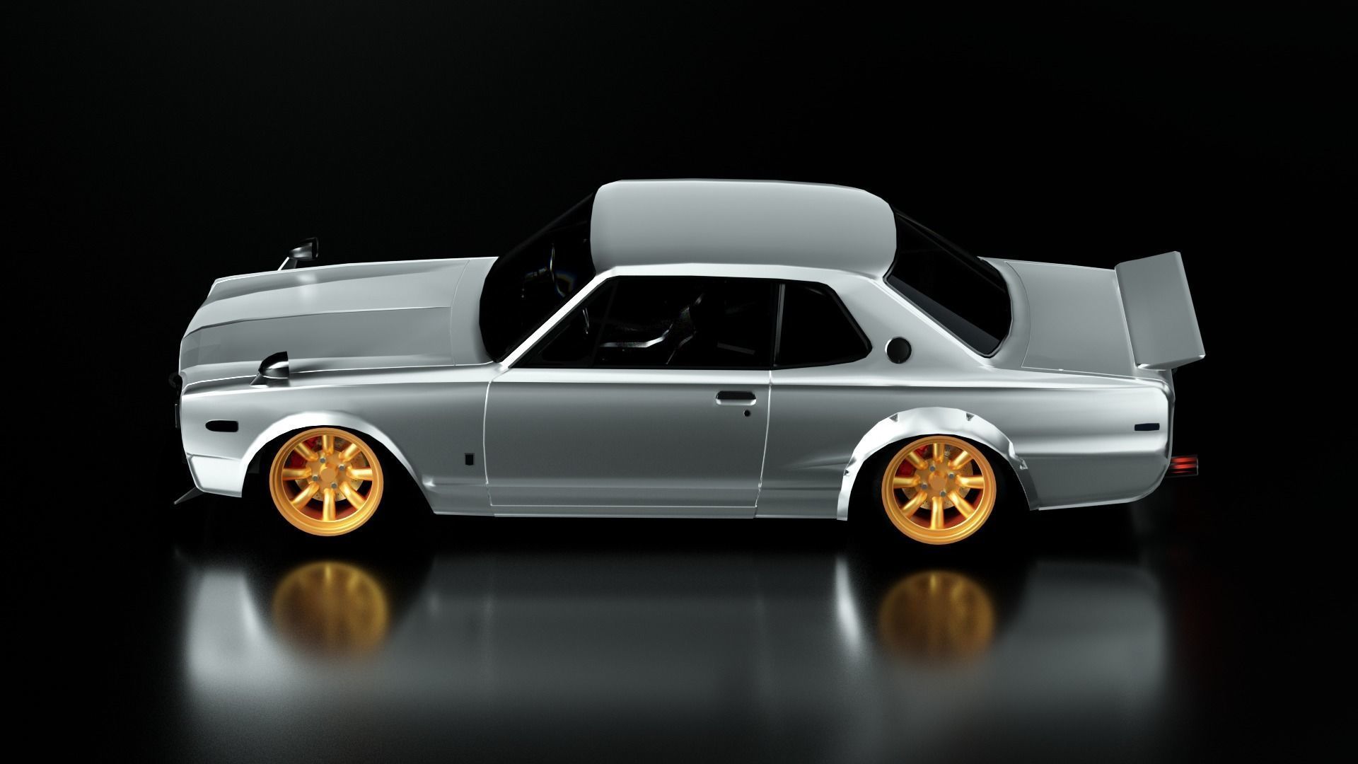 Nissan Skyline GTR 1970 - Silver 3D model free 3D model | CGTrader