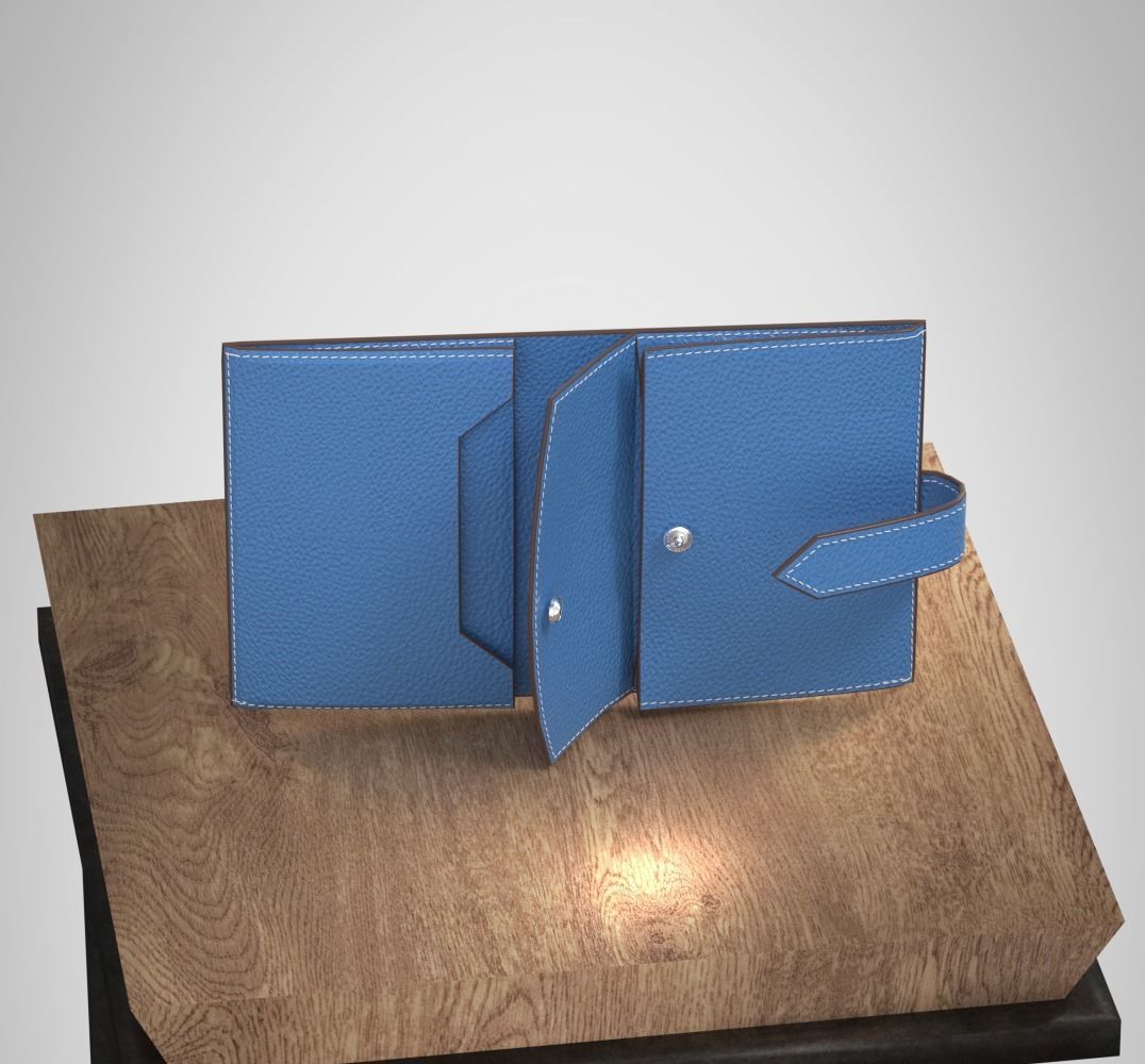 Leather wallet 3D model 3D printable | CGTrader
