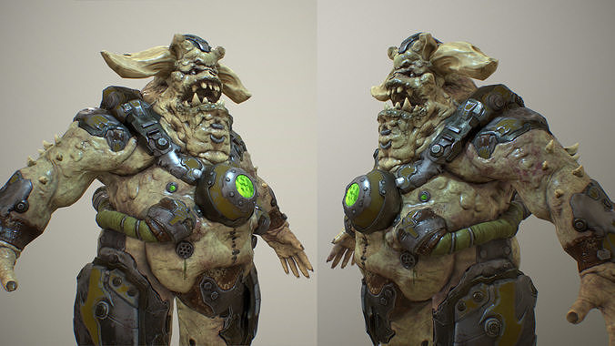 3D model Demon soldier VR / AR / low-poly rigged animated | CGTrader