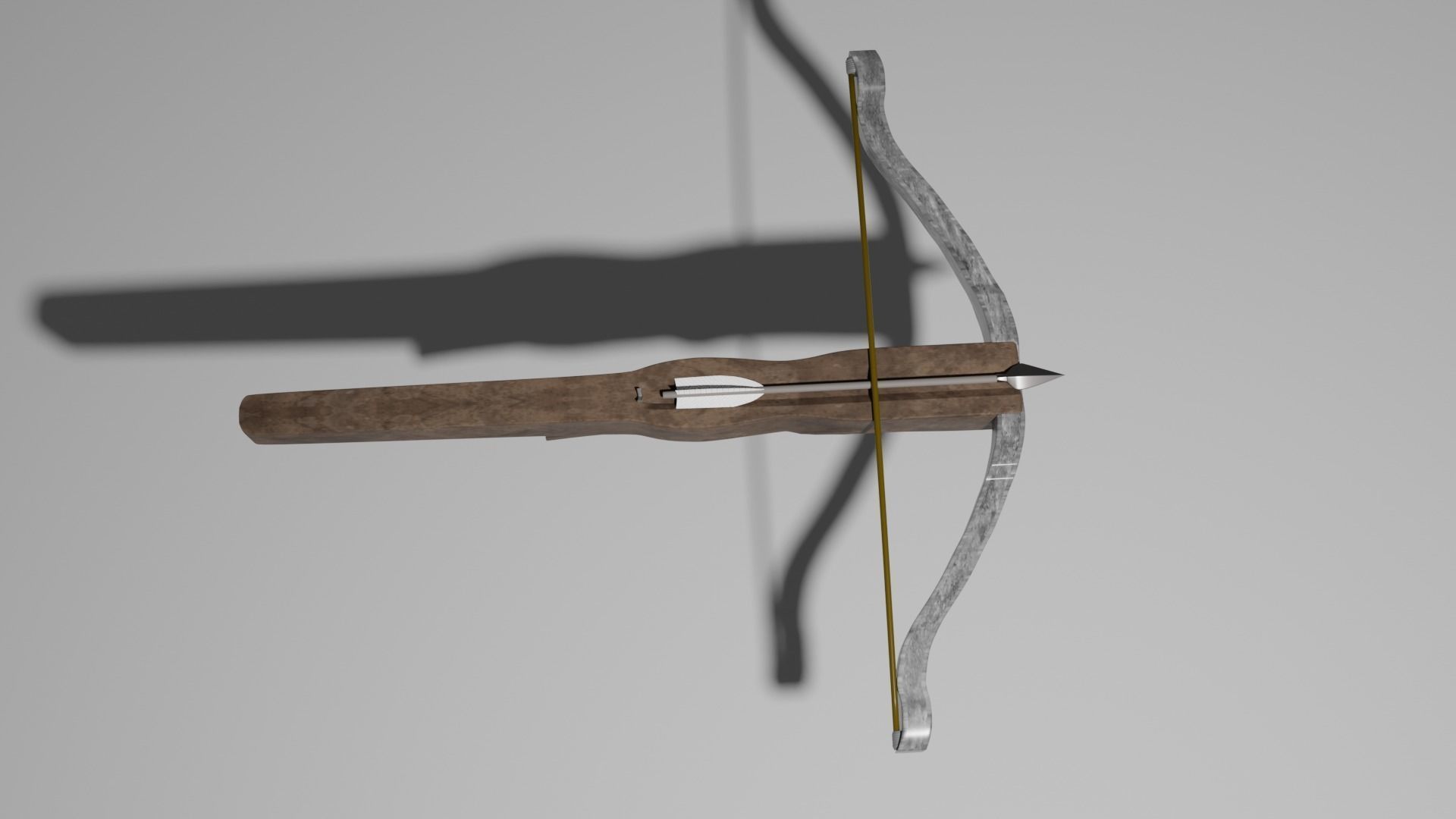 low poly crossbow with bolt blender 3D model | CGTrader