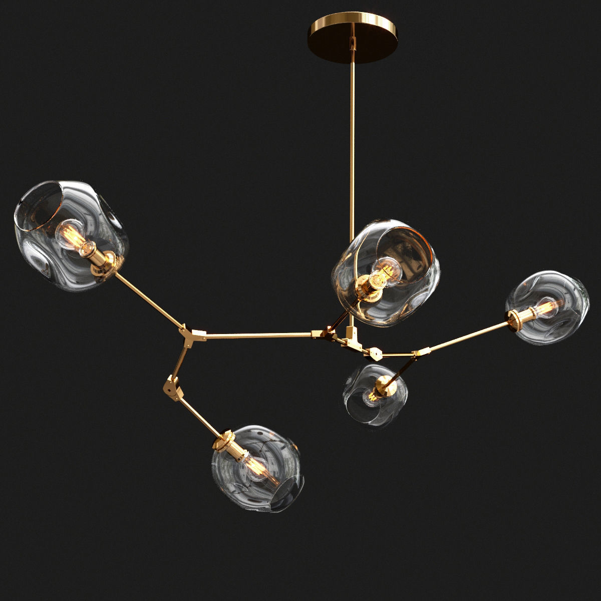 Branching bubble five and eight lamps 3D model | CGTrader