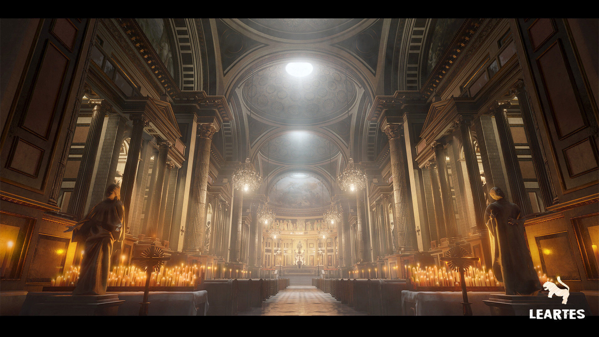 3D model Church Cathedral Interior Environment VR / AR / low-poly ...