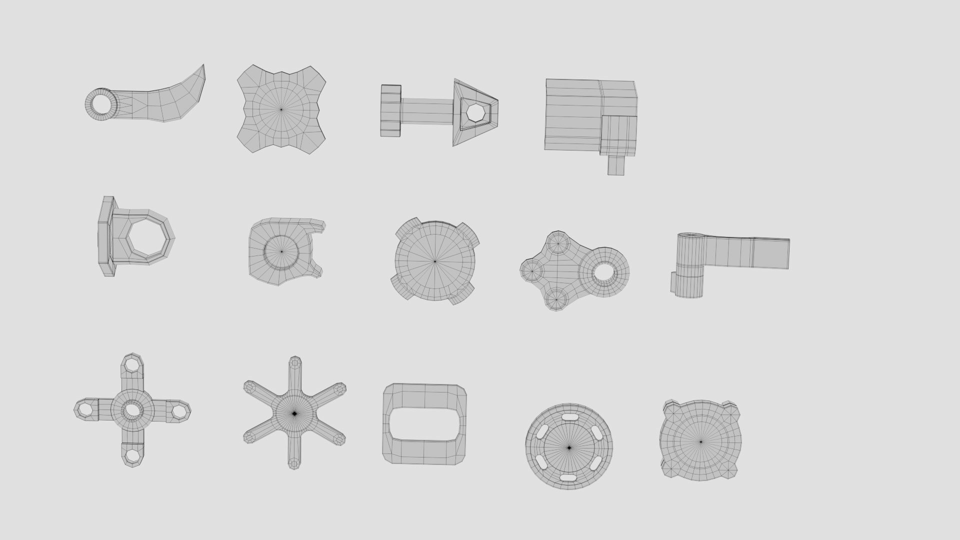 Engineering mechanical hardware parts 3D model | CGTrader