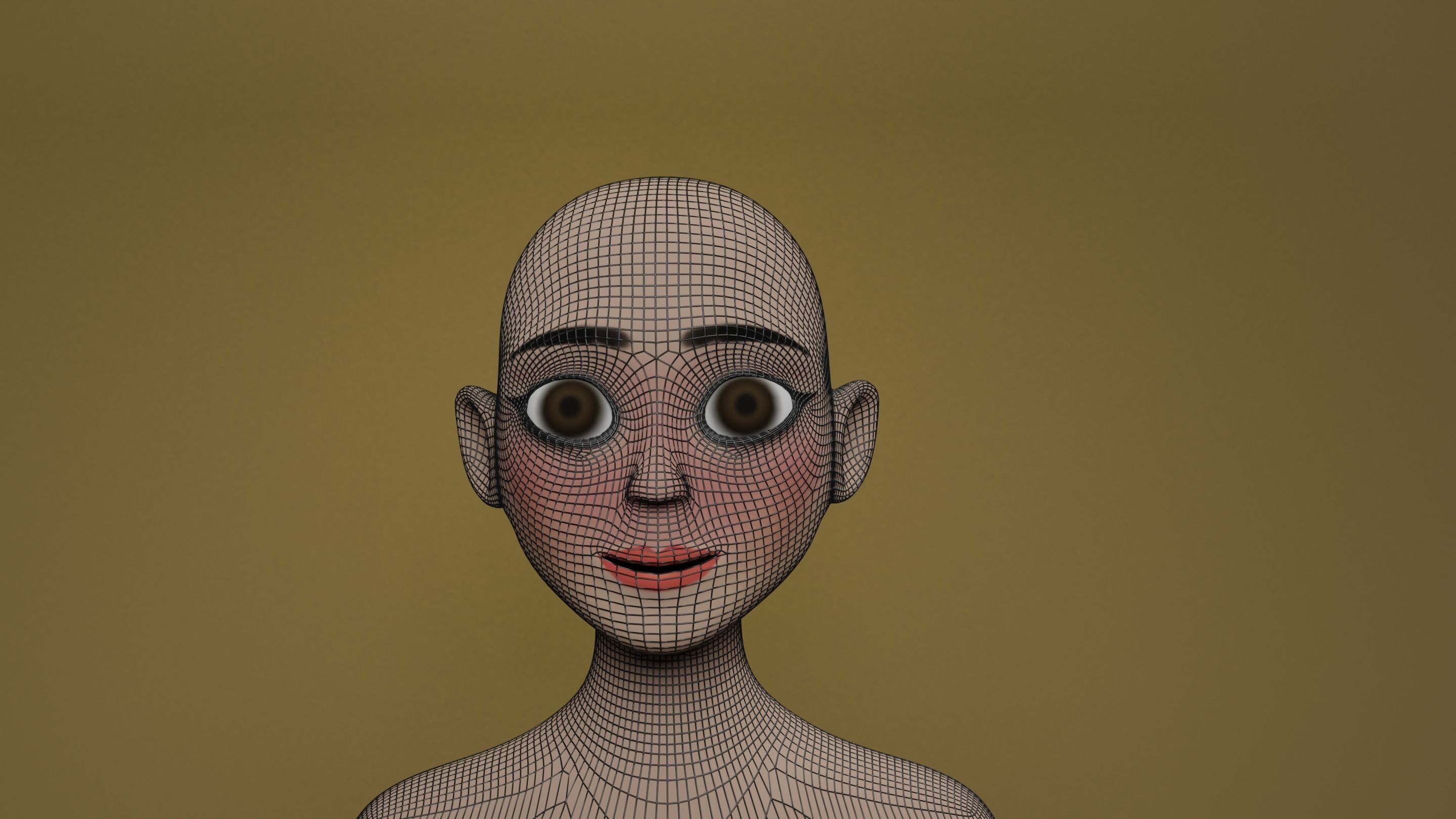 3D model Cute Girl Low Poly VR / AR / low-poly | CGTrader