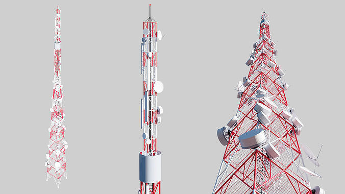 Telecommunication Tower 3D model | CGTrader