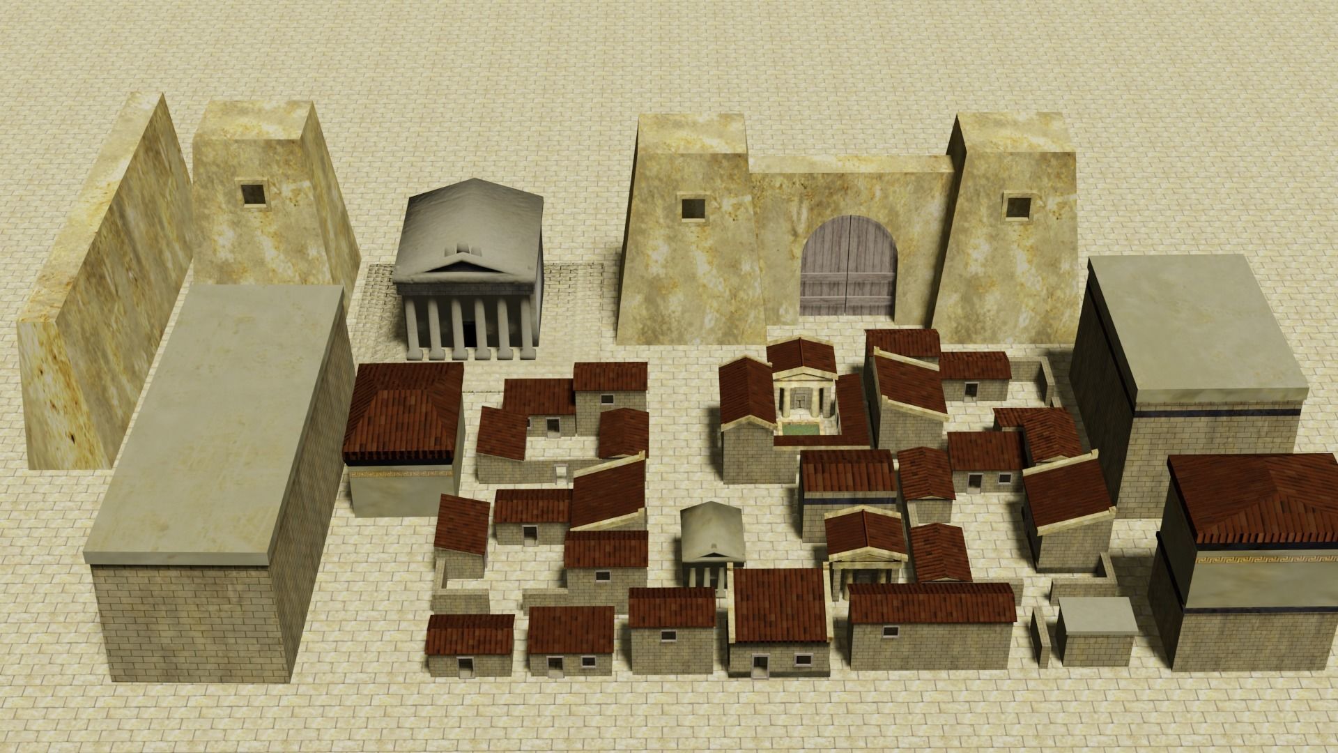 3D model Ancient greek city pack VR / AR / low-poly | CGTrader