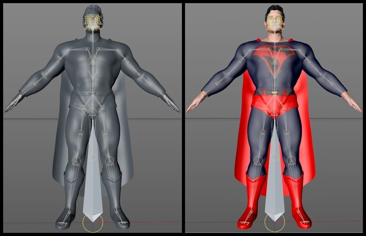 Superman - Kingdom Come 3D model rigged | CGTrader