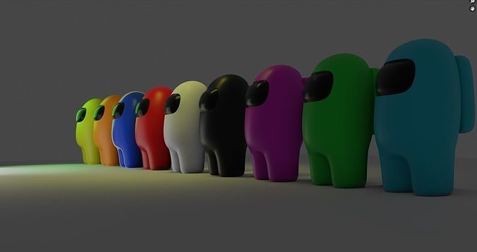 Among Us Colors Complete Crewmates free 3D model animated rigged | CGTrader
