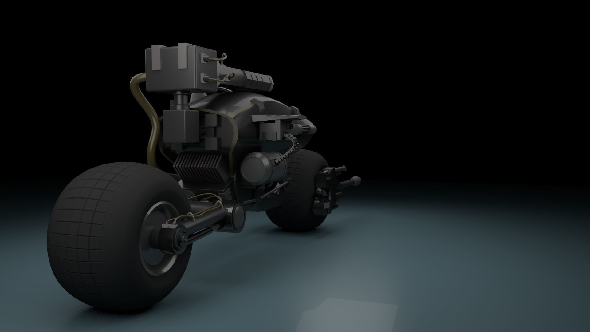 Modified Bat cycle 3D model animated | CGTrader