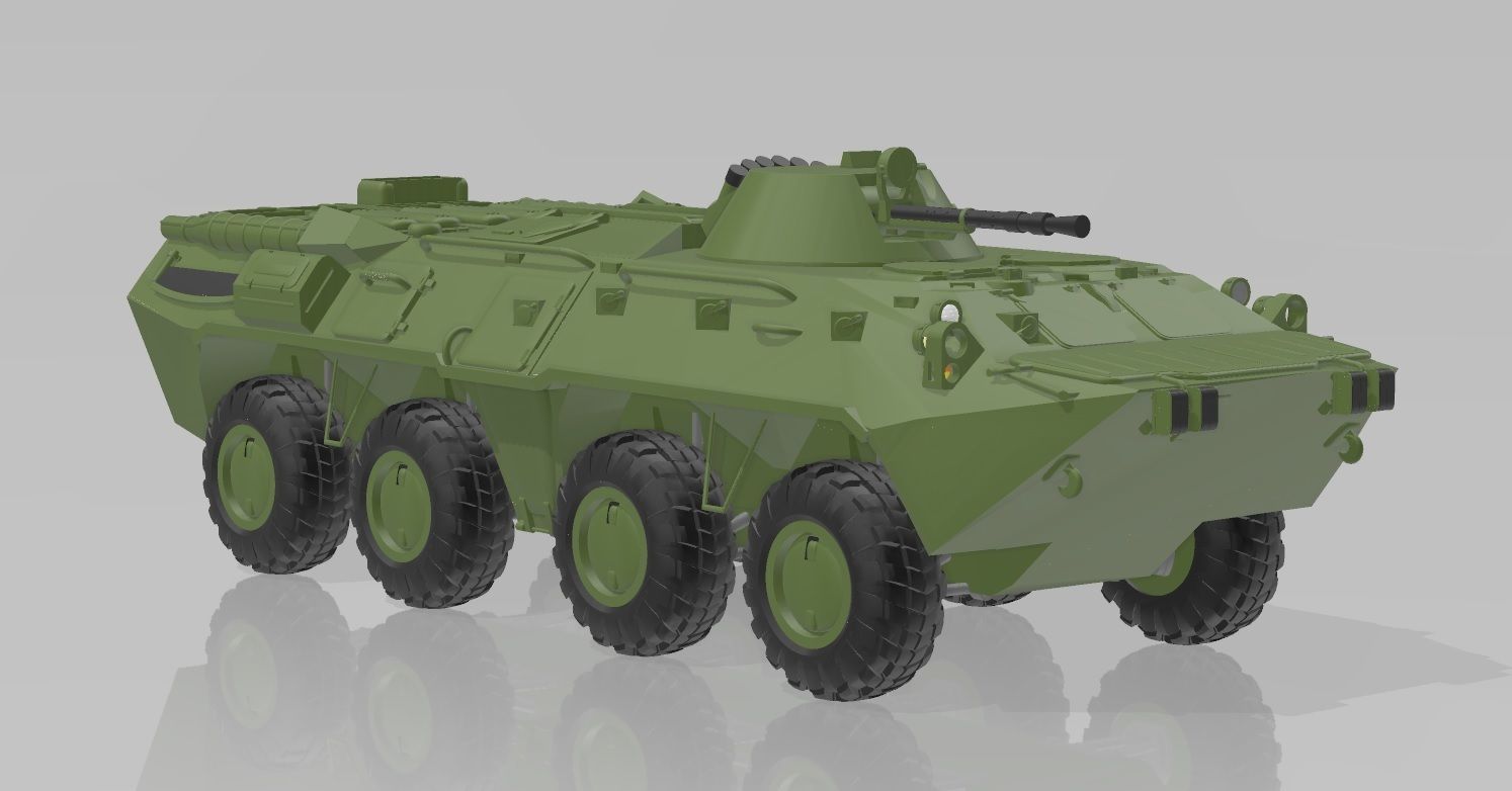 Ukraine BTR-80 free 3D model | CGTrader