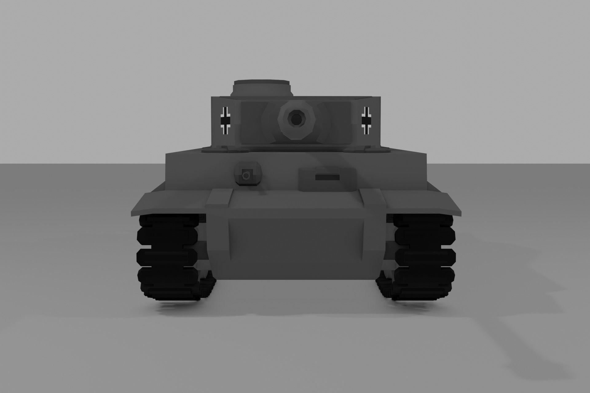 3D model LowPoly tank TIger H1 VR / AR / low-poly | CGTrader
