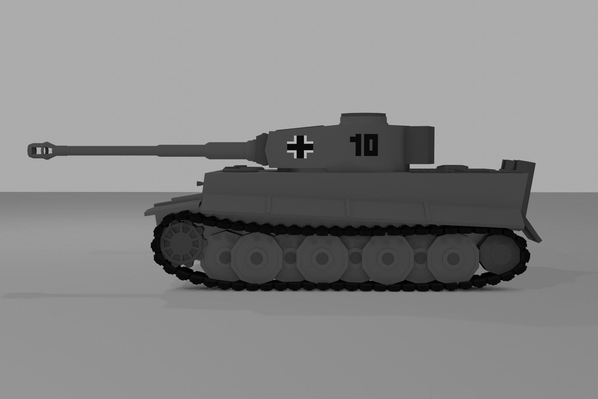 3D model LowPoly tank TIger H1 VR / AR / low-poly | CGTrader
