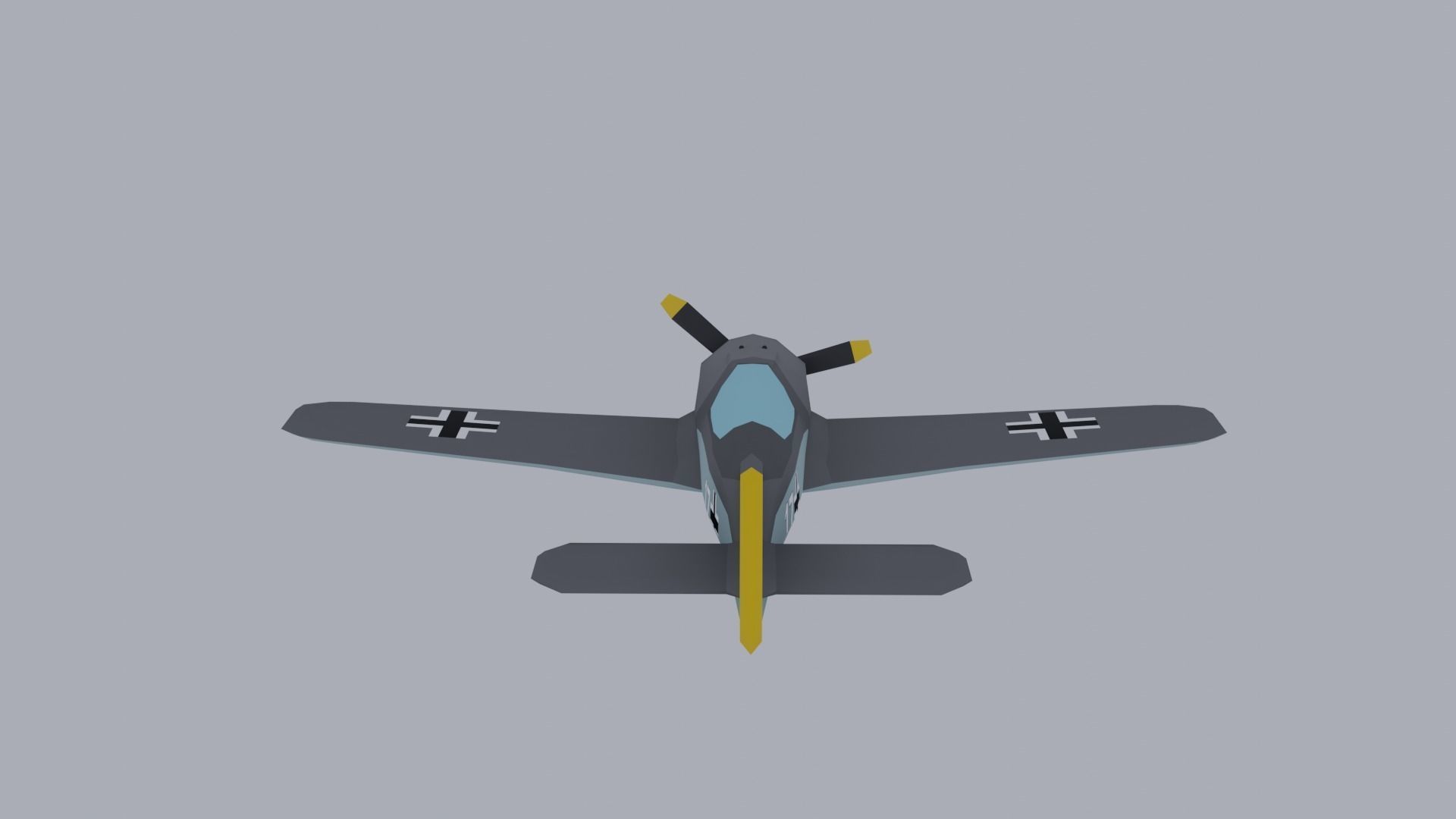 3D model Low Poly plane FW190 VR / AR / low-poly | CGTrader