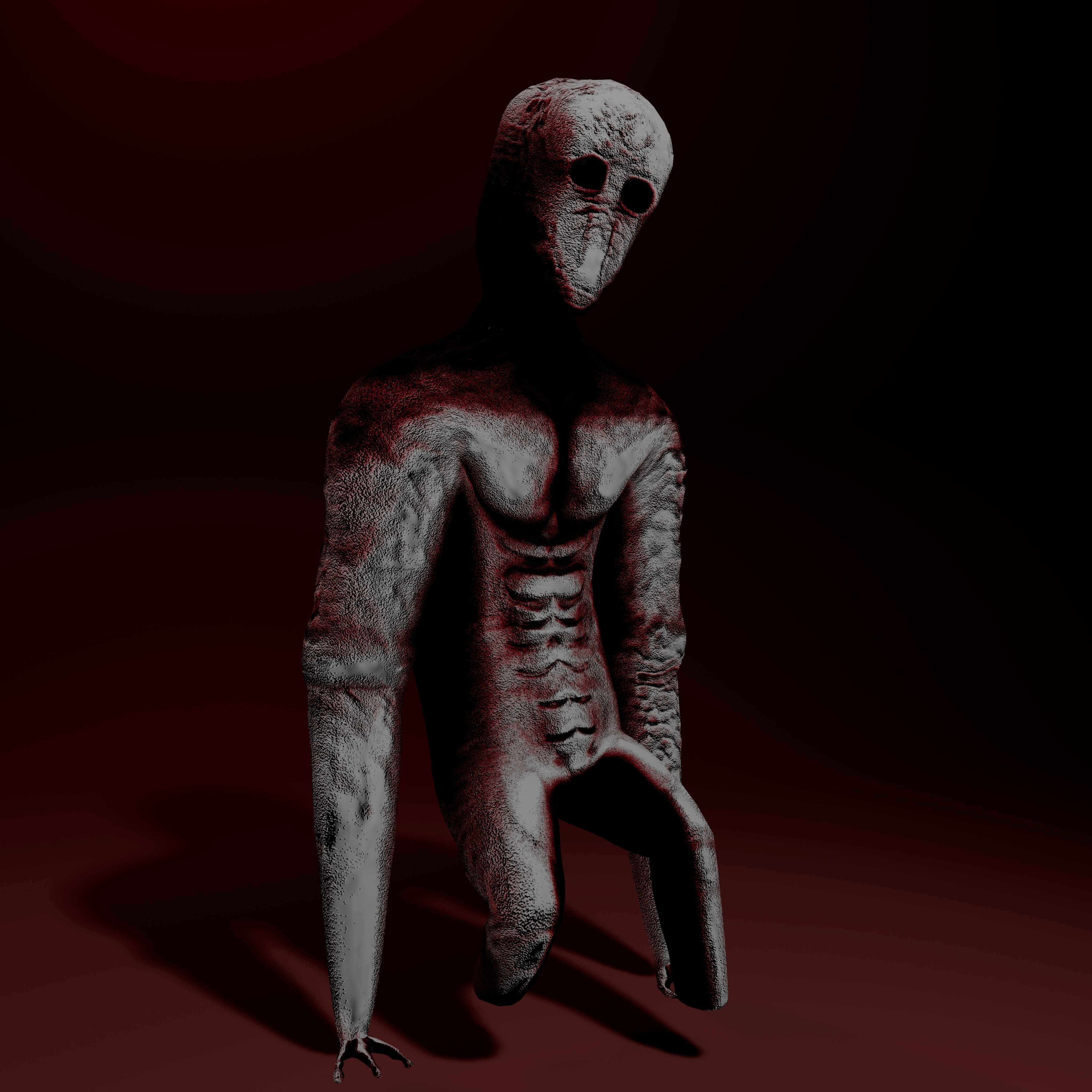 Monster from Unity horrors free VR / AR / low-poly 3D model rigged ...