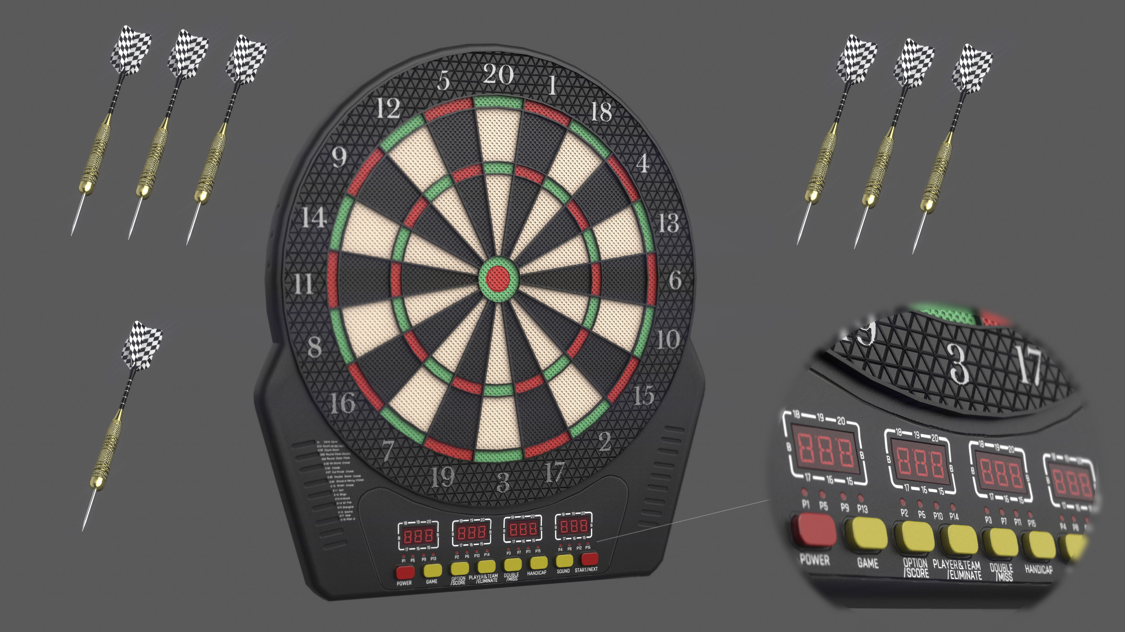 3D model Dart Board VR / AR / low-poly | CGTrader