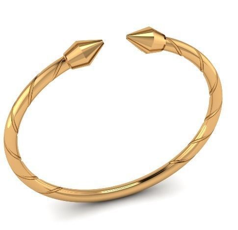 Braclet gold plated cuff bangle 3D model 3D printable | CGTrader