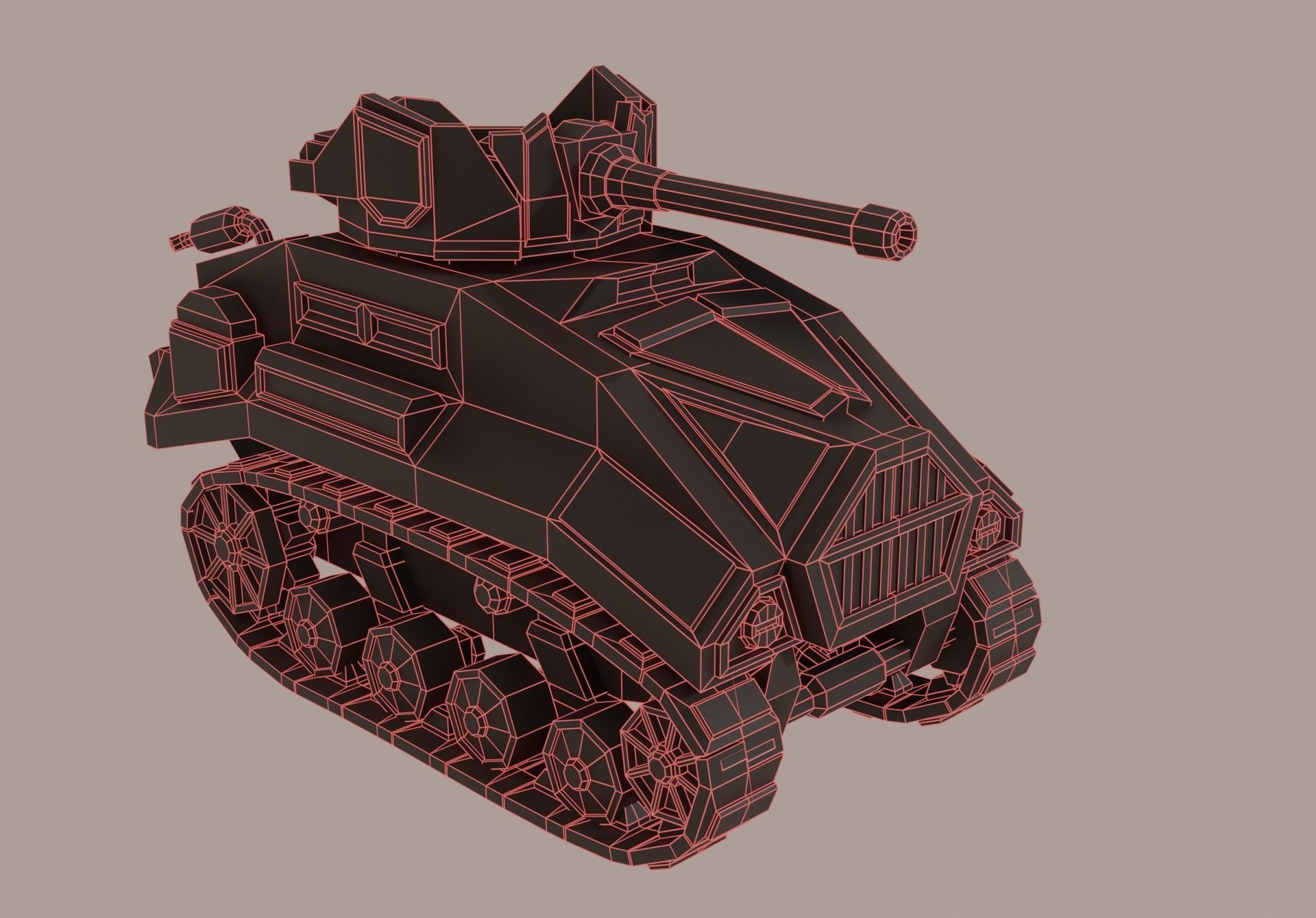 3D model Low-poly sci-fi heavy tank VR / AR / low-poly | CGTrader
