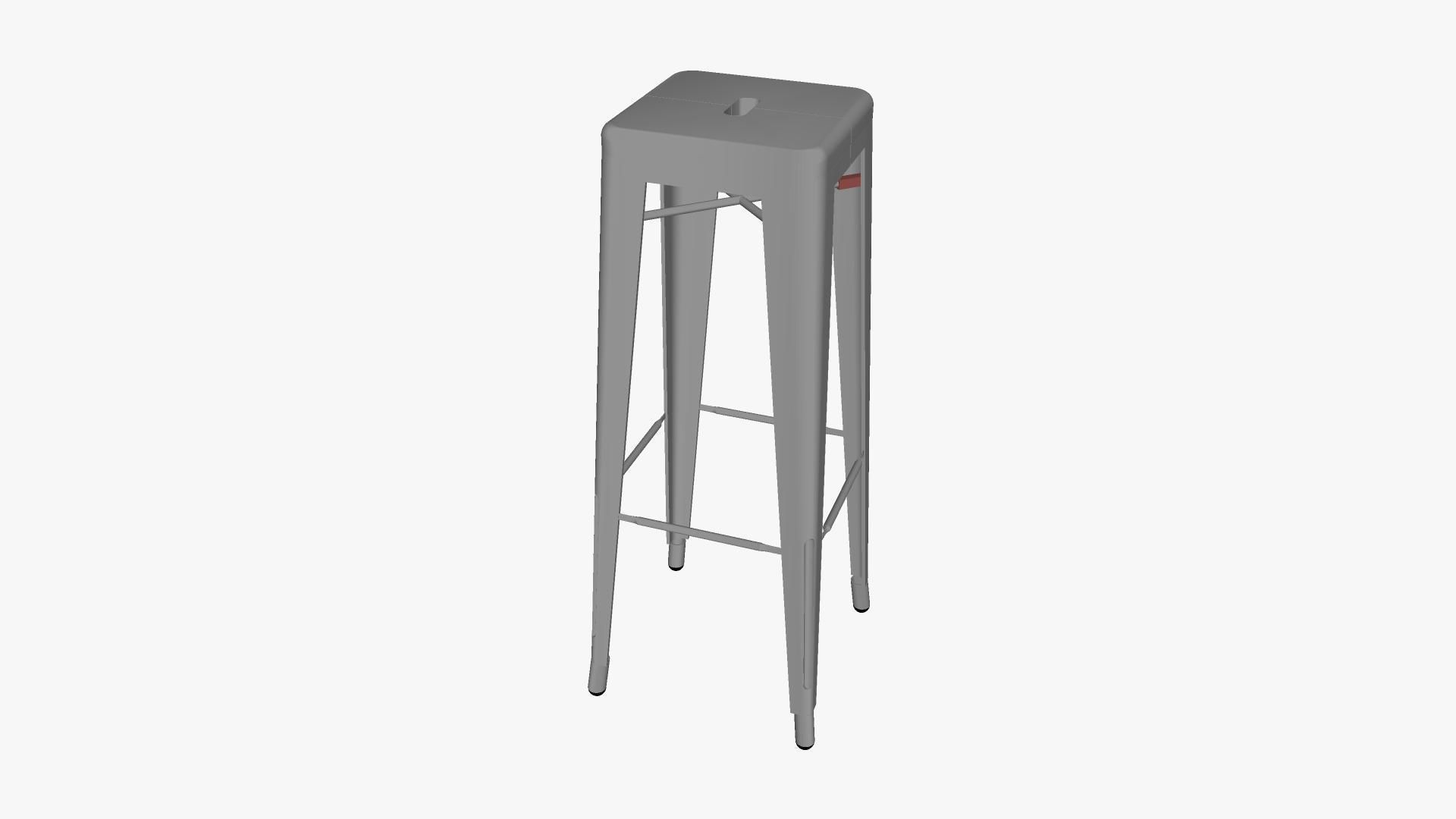 Tolix Stool 3D model | CGTrader