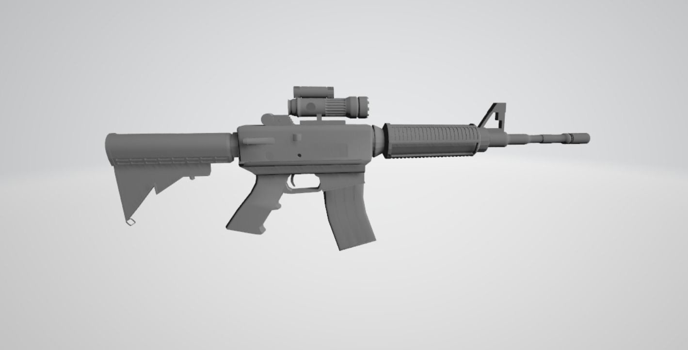 M416 Gun free 3D model | CGTrader