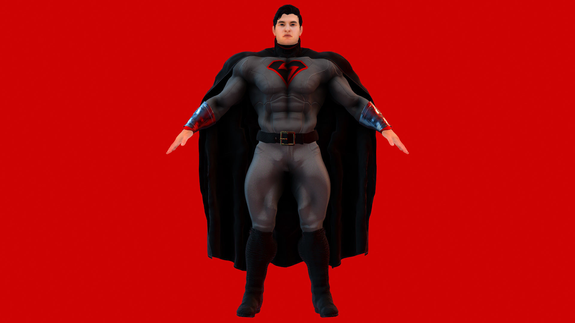 Superman Of Earth X - Overman 3D model rigged | CGTrader
