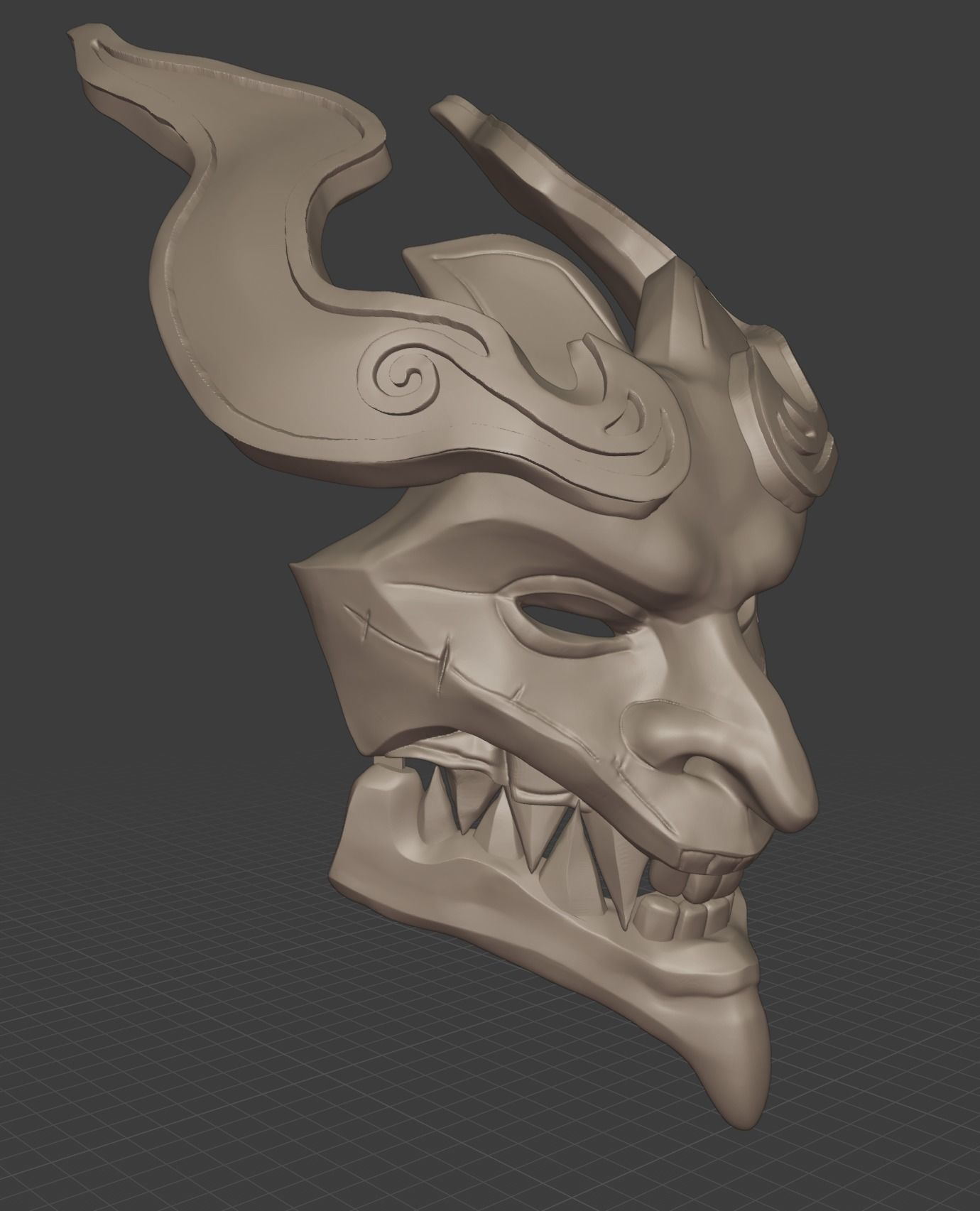 Shan Hai Scrolls Jhin cosplay mask free 3D model 3D printable | CGTrader