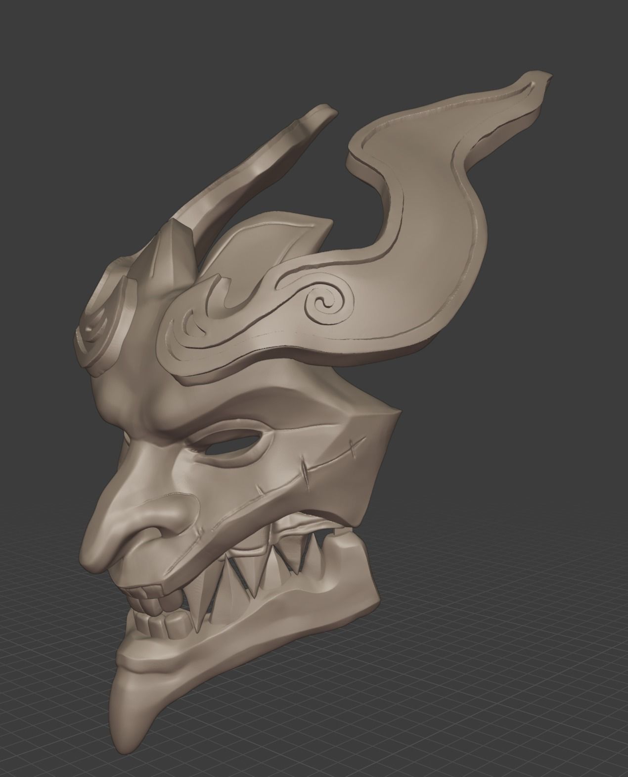 Shan Hai Scrolls Jhin cosplay mask free 3D model 3D printable | CGTrader